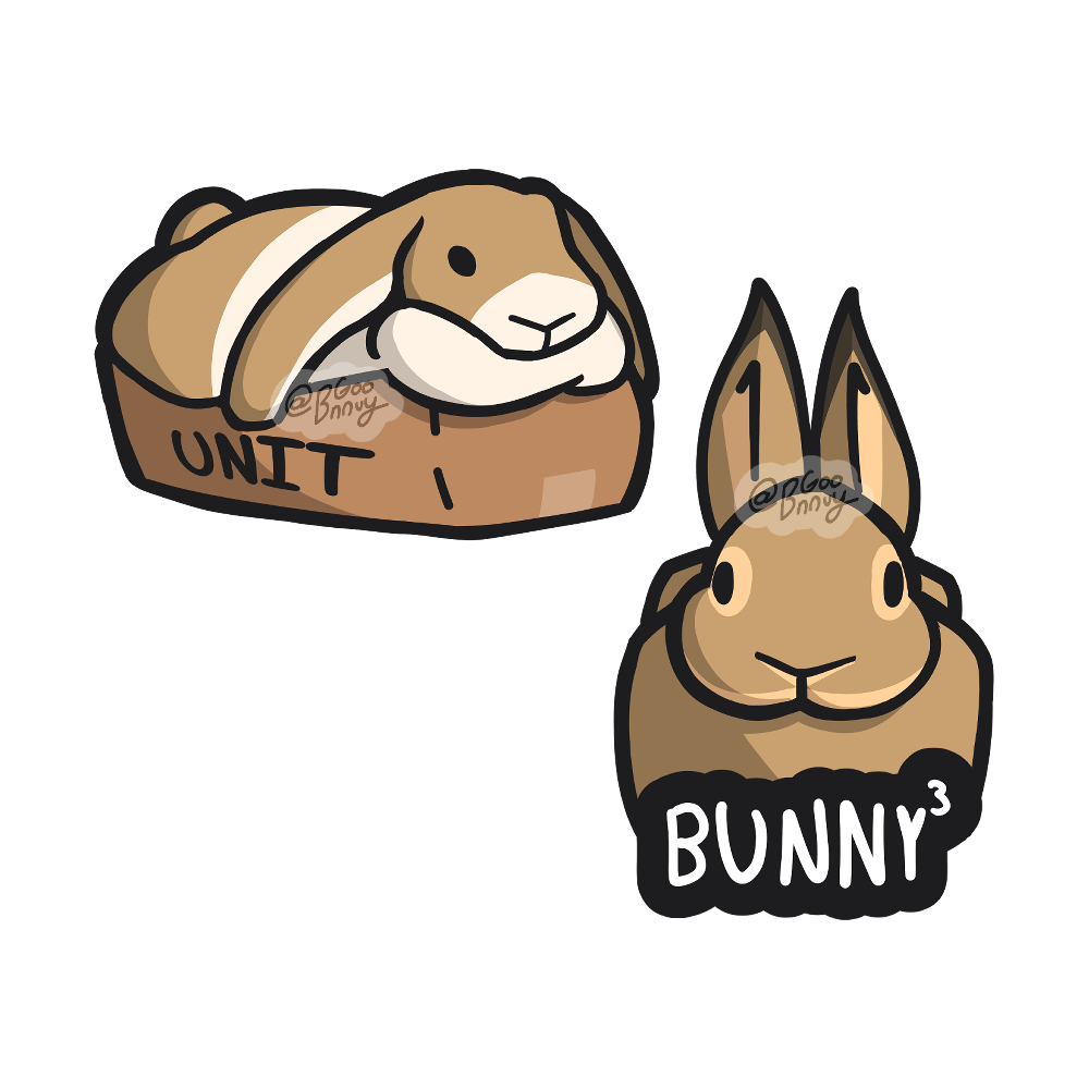 Funny Bunny Stickers by GooBnnuy